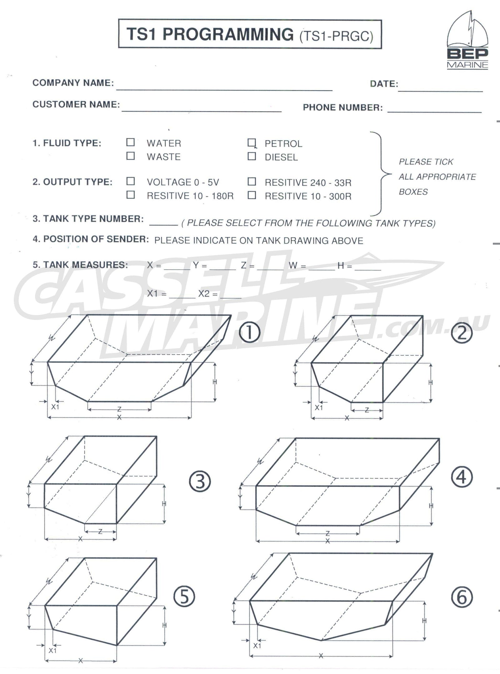 BEP TS1 Ultrasonic Tank Sender UNPROGRAMMED