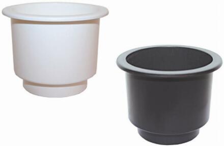 Boat Drink Holder Recessed Plastic Large BLACK RWB468