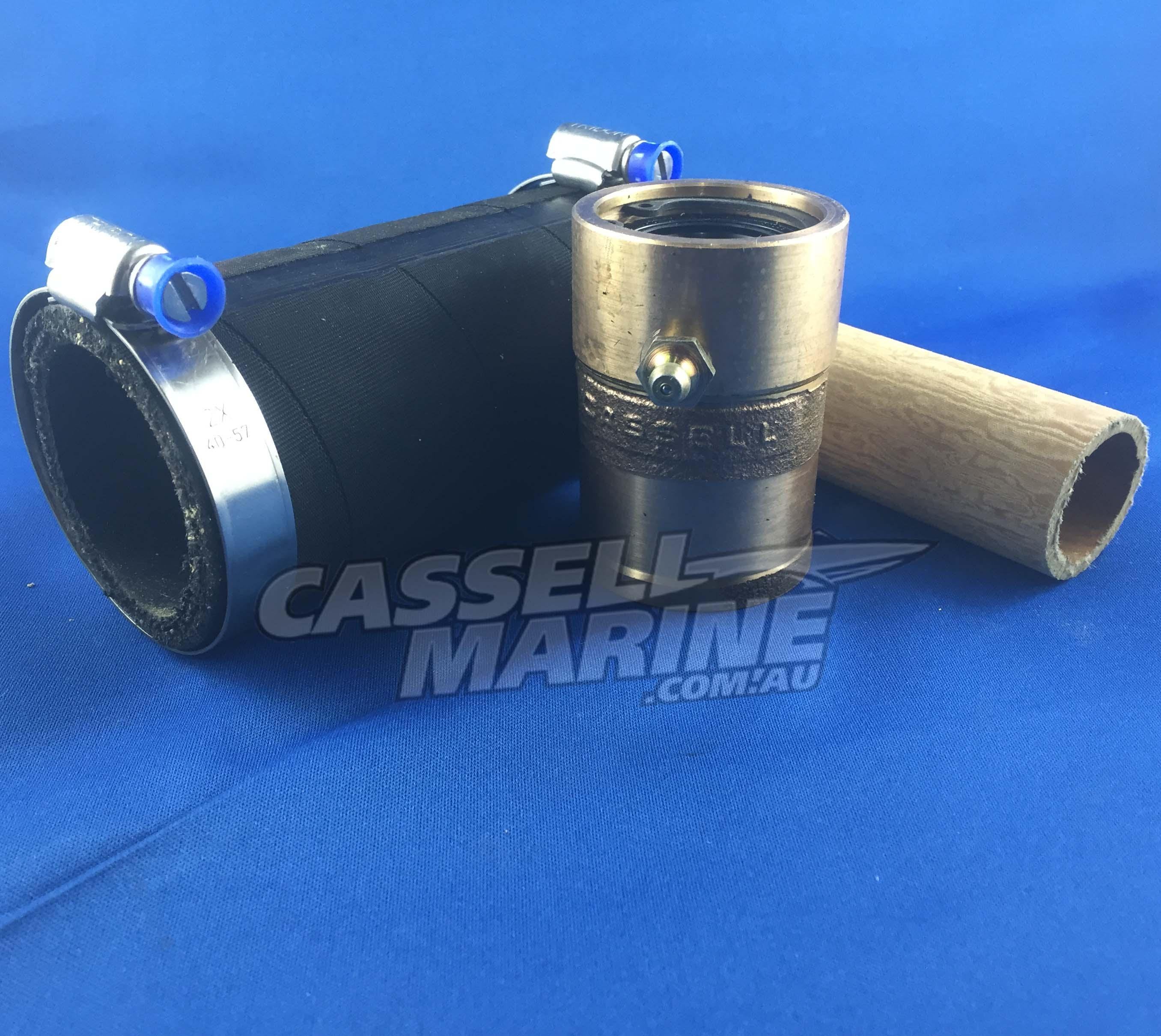 Inboard Shaft Service Kit - 1 1/8” Gland Hose & Clamps 4" Skeg Bush