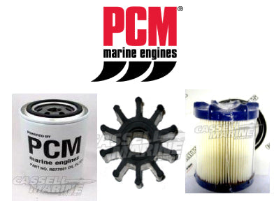 PCM Marine Boat Service Kit - Pump Impeller, Oil Filter & Fuel Filter