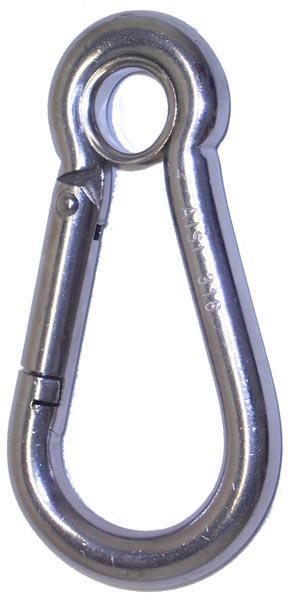 Snap Clip Hook with Eye - Stainless Steel