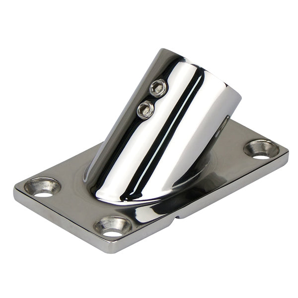 Stainless Steel Stanchion Base - 45 Degrees