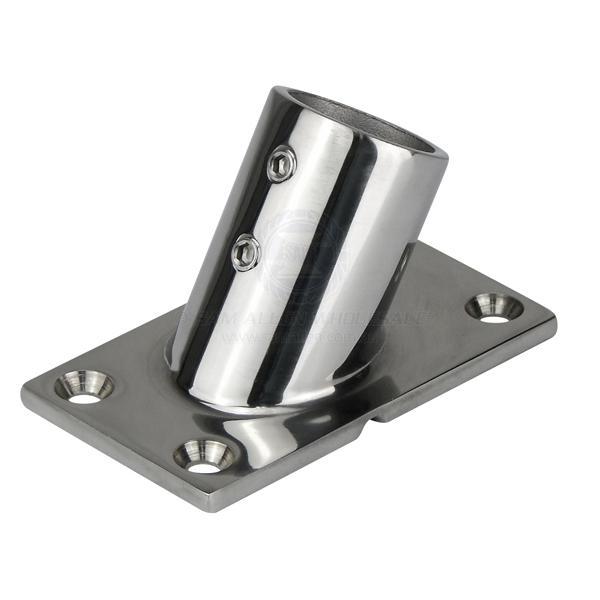 Stainless Steel Stanchion Base - 60 Degrees