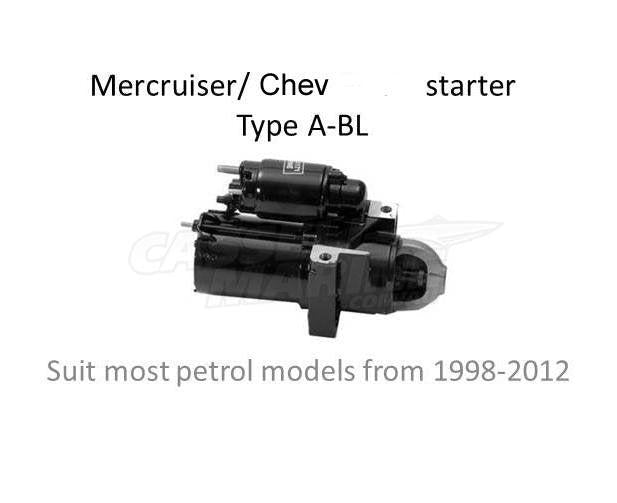 Starter Motor Offset Gear Reduction Black - Chev Mercruiser Volvo