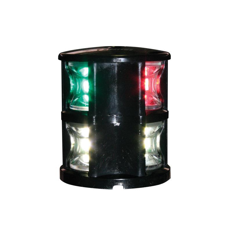 Tri-Colour/360 Degree White Navigation Light - LED - 12V - Black Housi